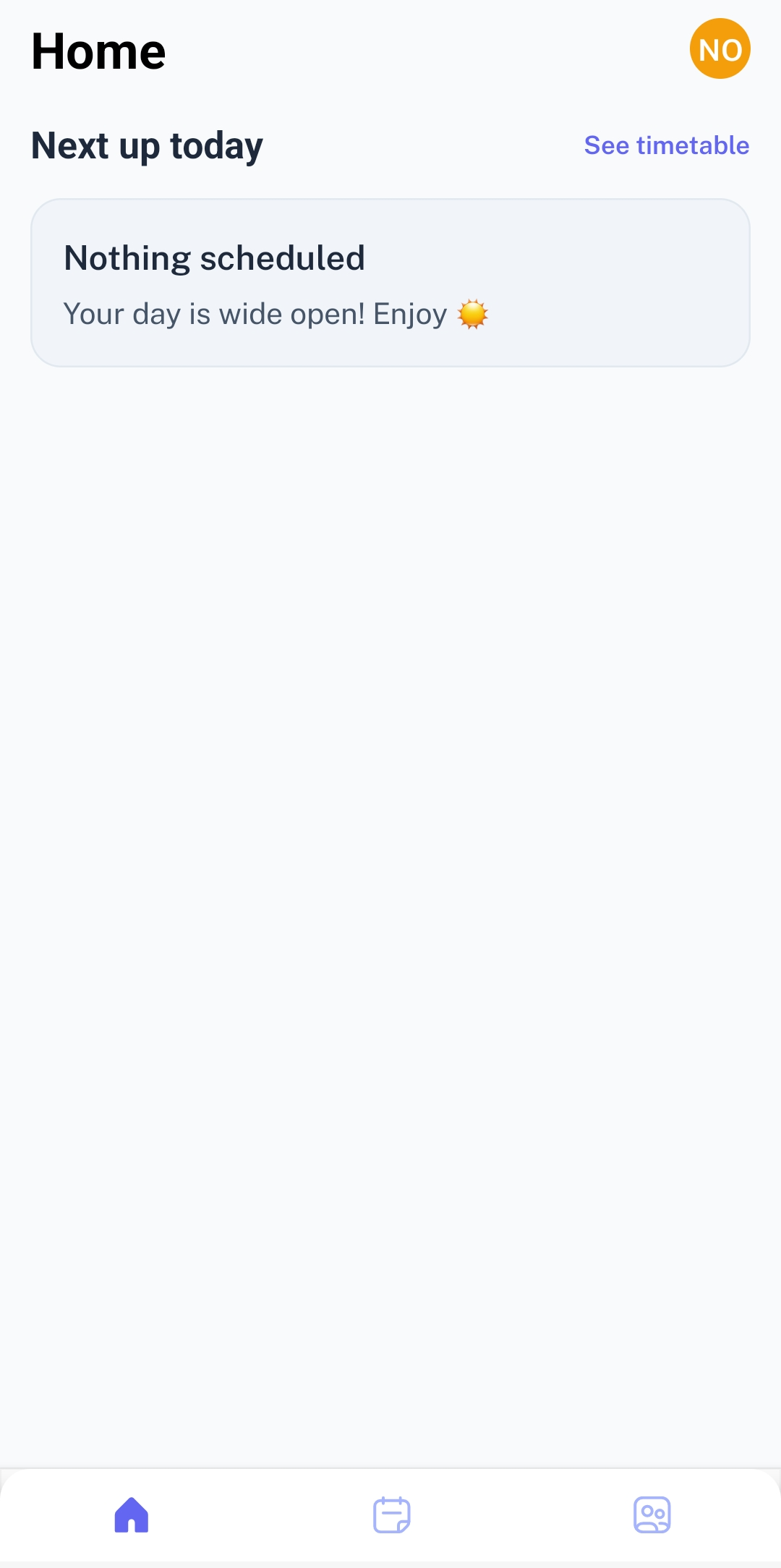 How does a teacher view their timetable on the mobile app?
